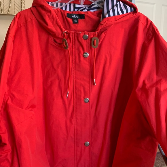 ellos | Jackets & Coats | Ellos Hooded All Weather Jacket Rednavy ...